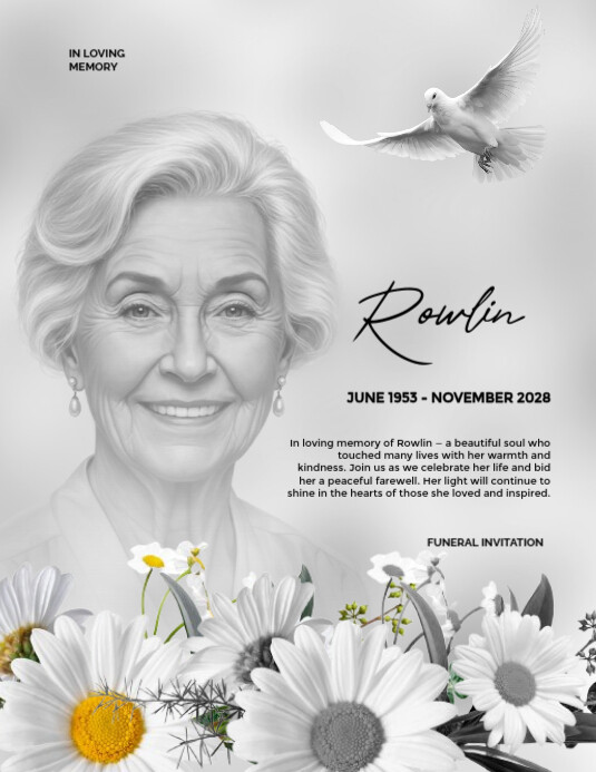 Burial Flyer | Burial Poster | Funeral Flyer Template | PosterMyWall