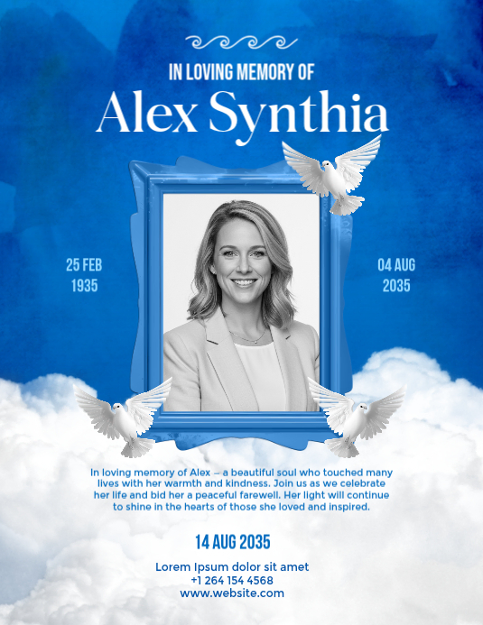 Burial flyer | Burial poster | Funeral flyer | Funeral poster Template ...