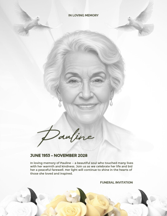 Burial Flyer | Burial Poster | Funeral Flyer Template | PosterMyWall