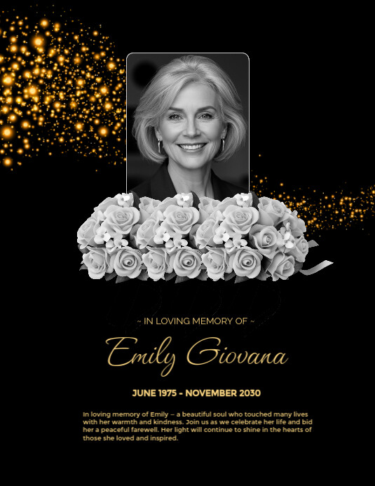 Burial flyer | Burial poster | Funeral invitation flyer Template ...