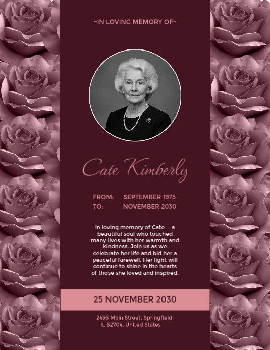 Copy of Burial flyer design|burial poster design|burial flyer template ...