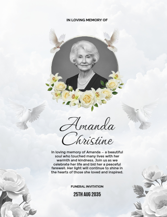 Burial flyer design template | PosterMyWall