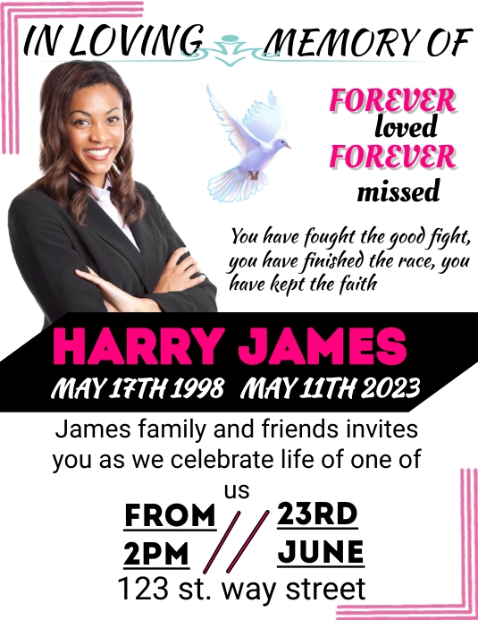 Burial/funeral service Template | PosterMyWall