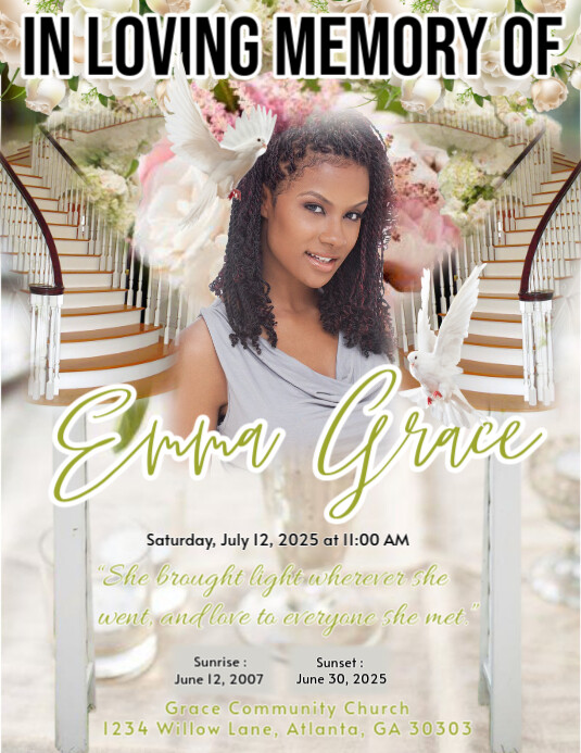Burial Invitation Template | PosterMyWall