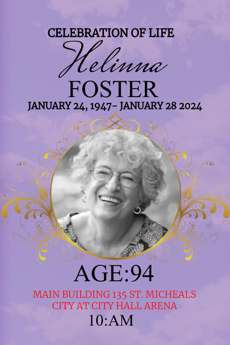 Modèle burial poster design template | PosterMyWall