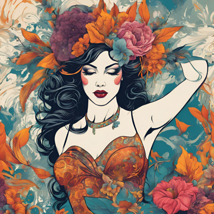 Burlesque Art Painting Template | PosterMyWall
