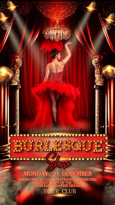 Burlesque Show Template | PosterMyWall