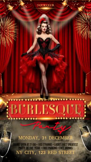 Copy of Burlesque Show Digital Display | PosterMyWall