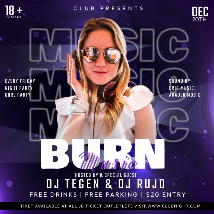 Copy of Burn Music Ads Flyer | PosterMyWall