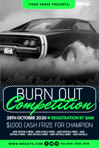 Burn Out Competition Poster Template | PosterMyWall