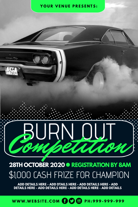 Copy of Burn Out Competition Poster | PosterMyWall