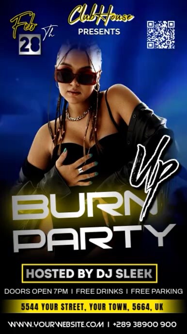 Copy of BURN UP PARTY FLYER TEMPLATE POSTER | PosterMyWall