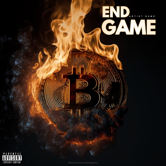 Burning BITCOIN CRYPTO Album Cover Design tem Template | PosterMyWall