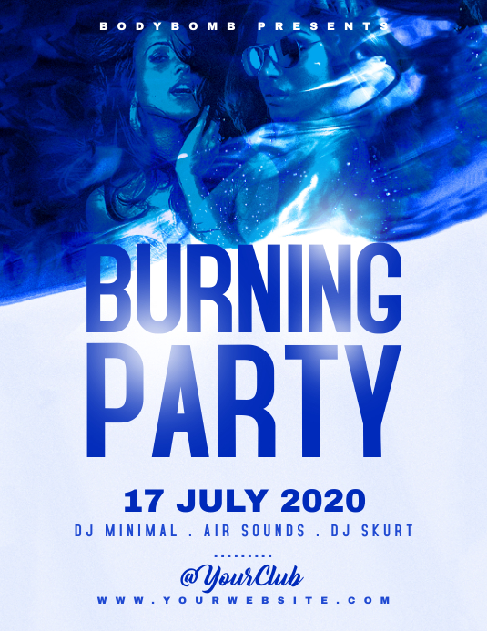 BURNING PARTY Flyer & Poster Template | PosterMyWall