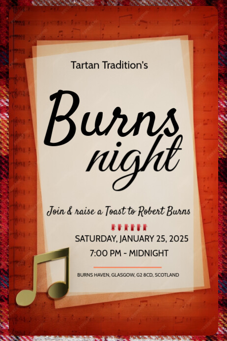 Copy of Burns Night Template Poster | PosterMyWall