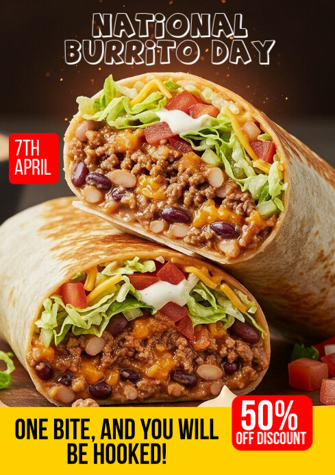 Burrito A4 Template | PosterMyWall