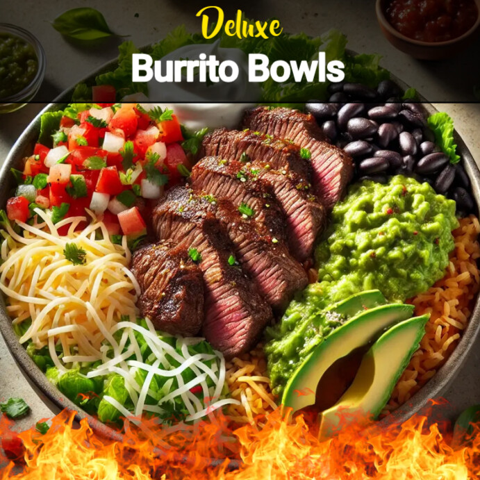 Burrito Bowl Mexican Restaurant Food Ad Template | PosterMyWall