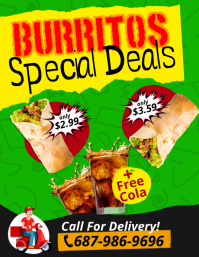 Burritos Special Flyer Template | PosterMyWall