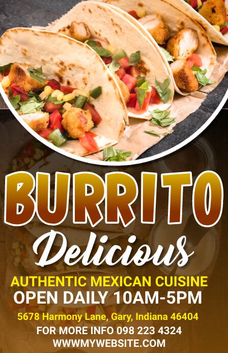 Burritos Special Flyer Template | PosterMyWall