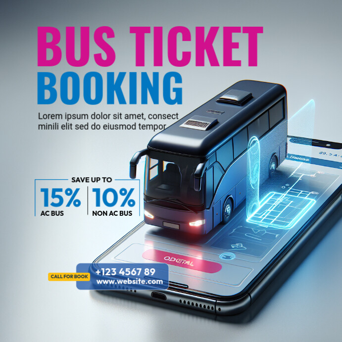 Bus Fare Deals Ad template | PosterMyWall