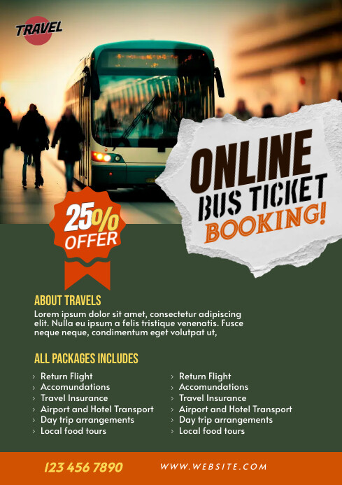 Bus Ticket Flyer Template | PosterMyWall
