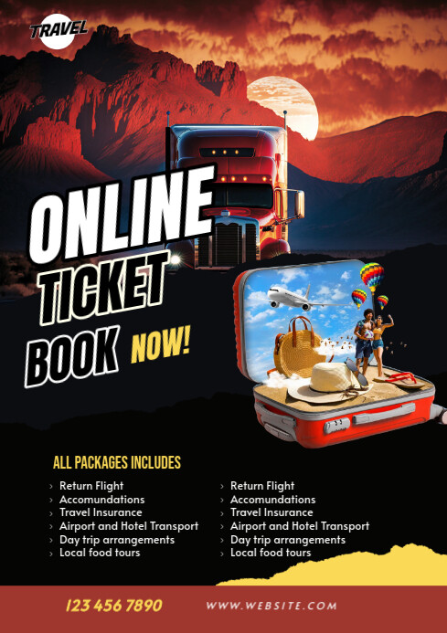Bus Ticket Flyer Template | PosterMyWall