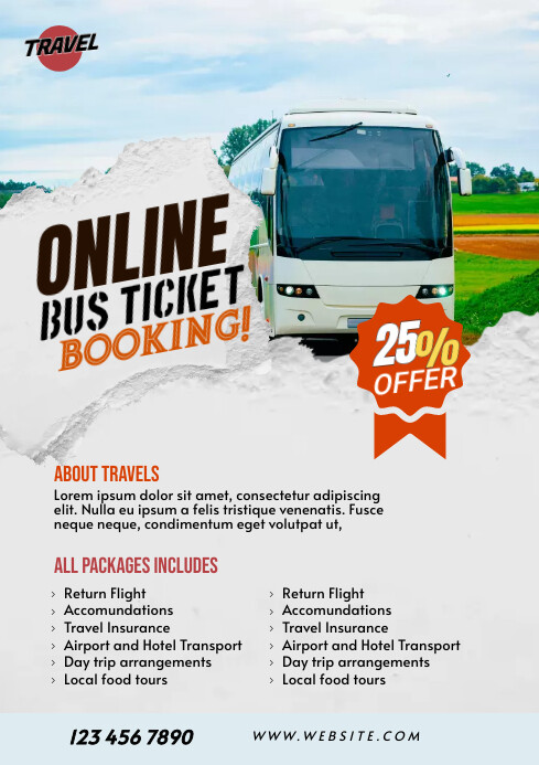 Bus Ticket Flyer Template | PosterMyWall
