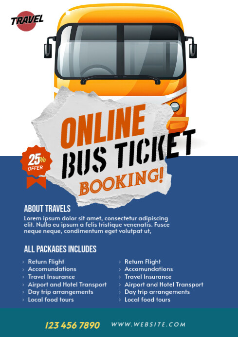 Copy of Bus Ticket Flyer | PosterMyWall