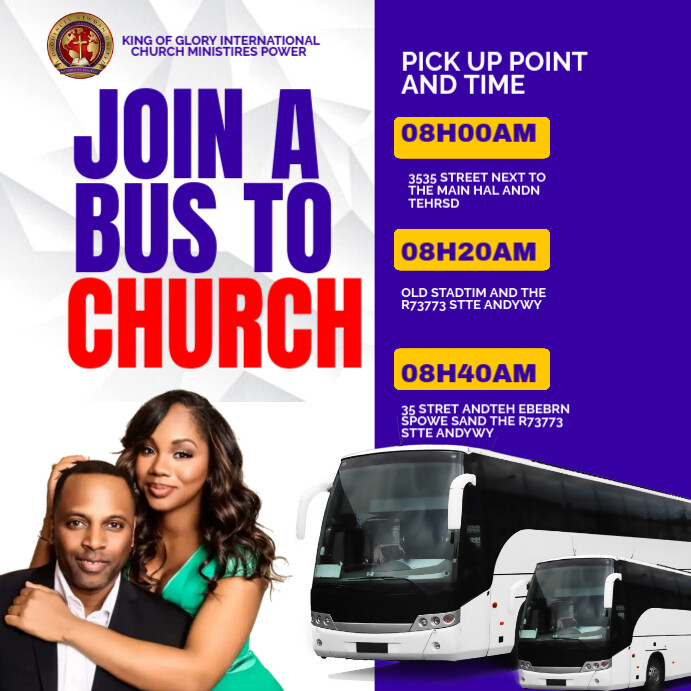 Copy of Bus to church | PosterMyWall