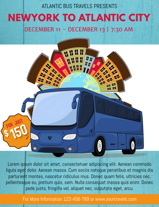 Copy of Bus Trip Flyer Template | PosterMyWall