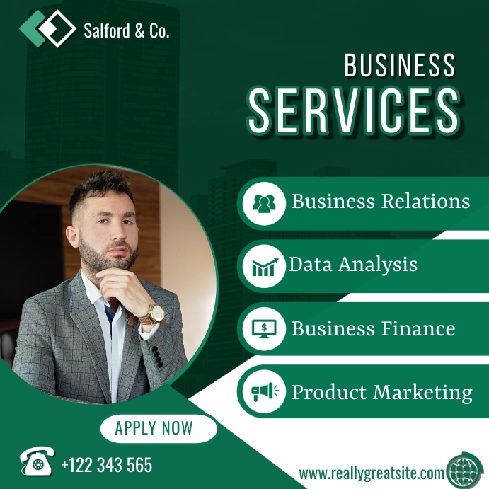 Busines Services Template | PosterMyWall