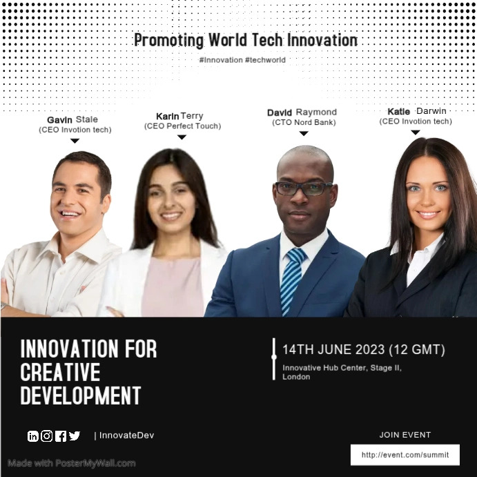 Business & Tech Seminar Colored Template | PosterMyWall