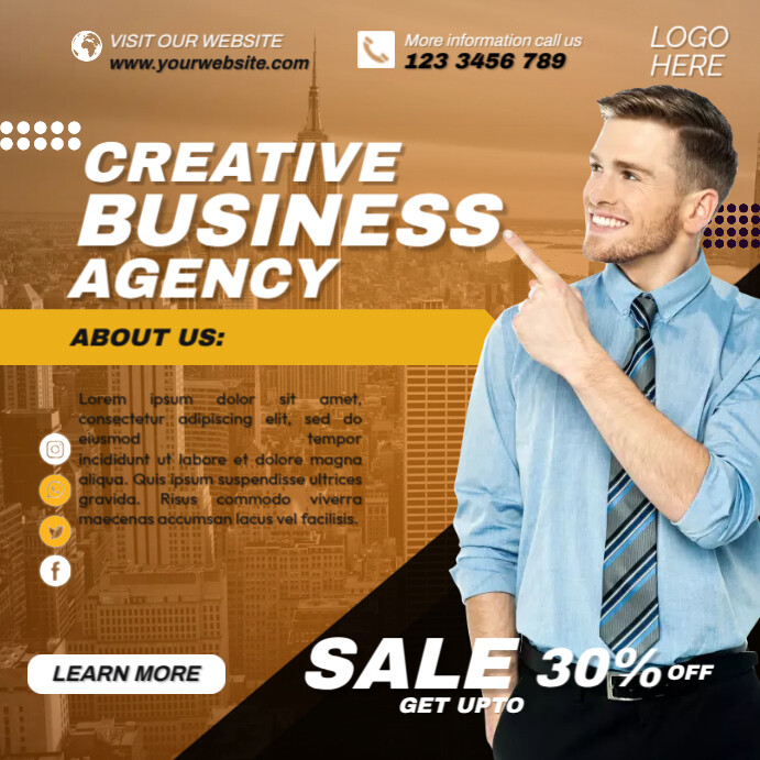 Copy of Business Agency Template | PosterMyWall