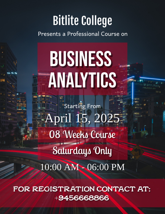 Business Analytics Course Template | PosterMyWall