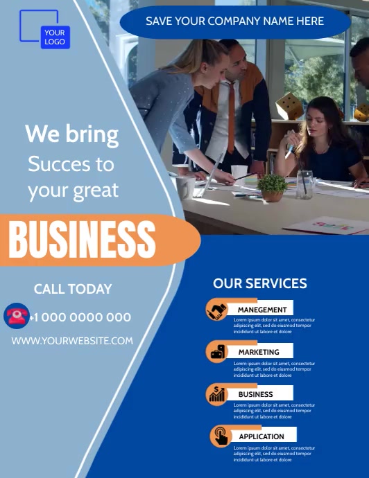 business and management firm flyer template | PosterMyWall