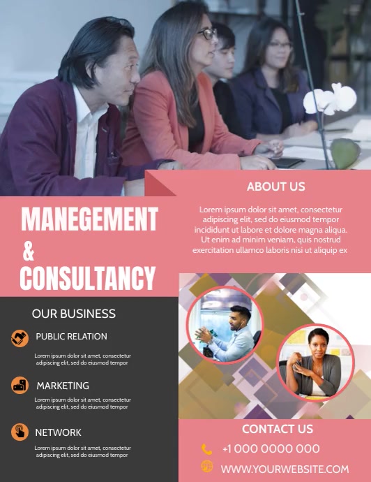 Plantilla de business and management firm flyer template | PosterMyWall