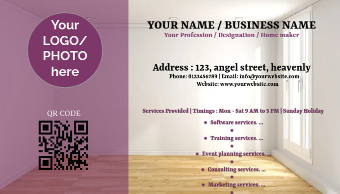business card, visiting card, service, card, Template | PosterMyWall