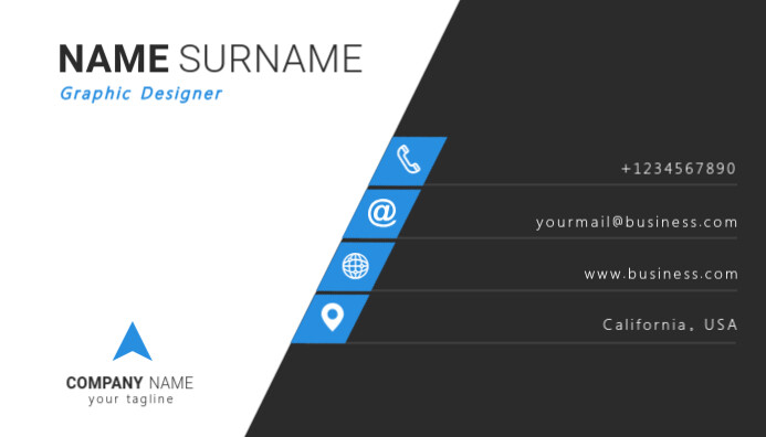 business card and name card design template | PosterMyWall