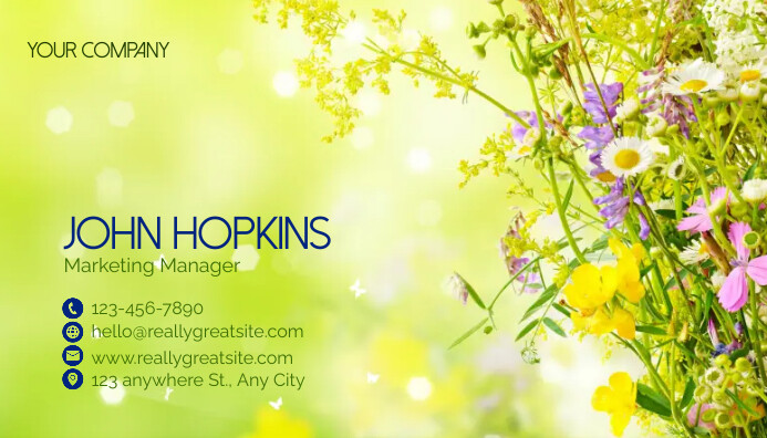 business card FLOWER Template | PosterMyWall