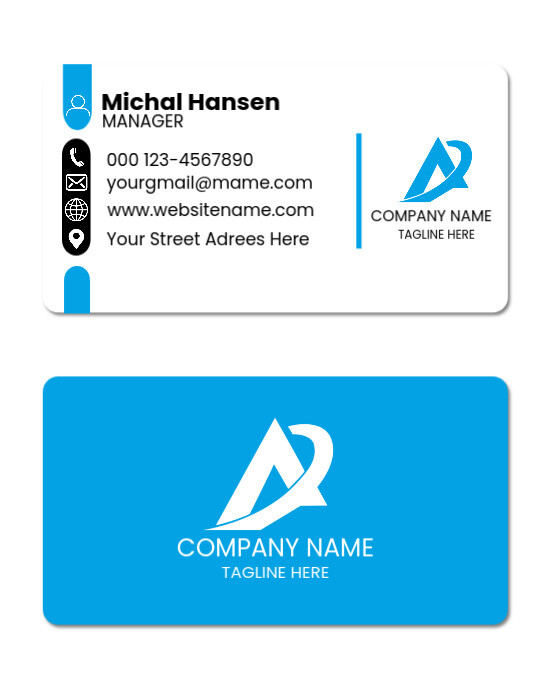 Copy of Business Card Front And Back Side Template | PosterMyWall