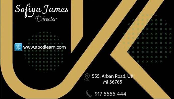 Business card golden Template | PosterMyWall