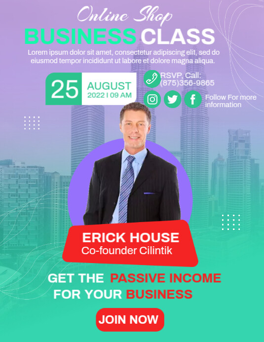 Business Class Template | PosterMyWall