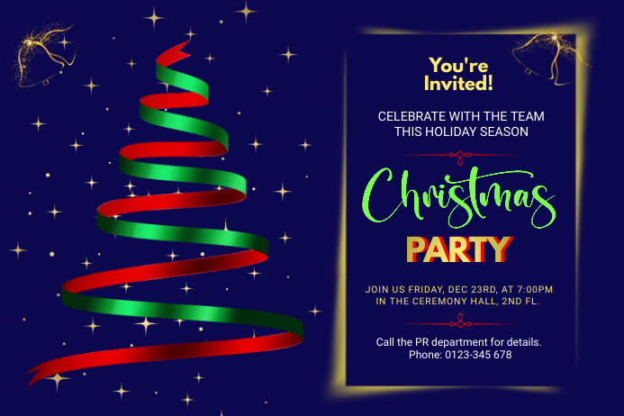 Christmas corporate party invitation Template | PosterMyWall