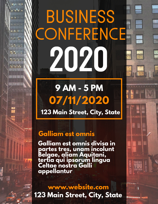 Business conference 2020 flyer advertisement Template | PosterMyWall