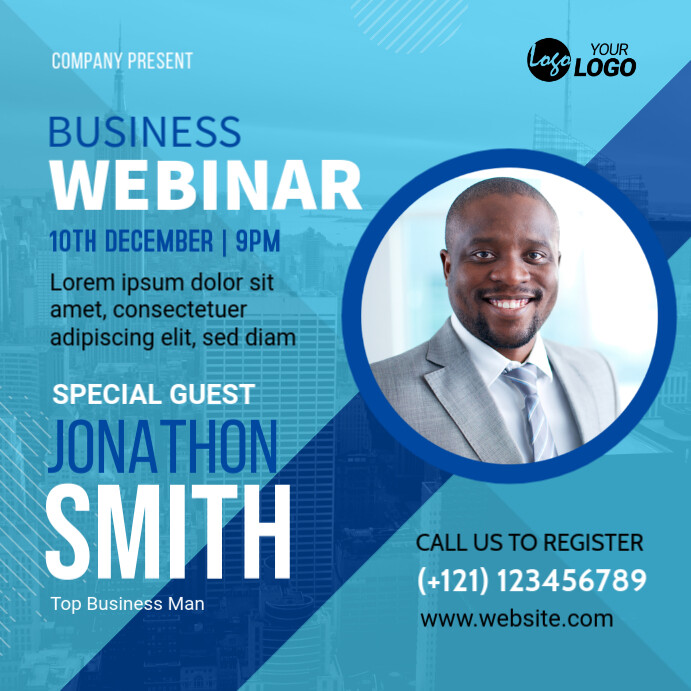 Business Conference Banner Ad Template | PosterMyWall