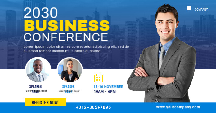 Business Conference Banner Template | PosterMyWall