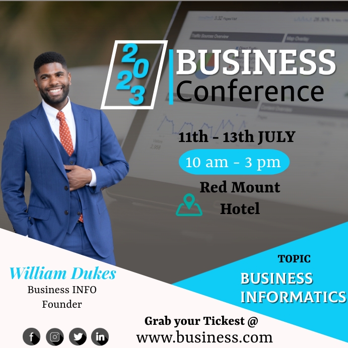 business conference Template | PosterMyWall