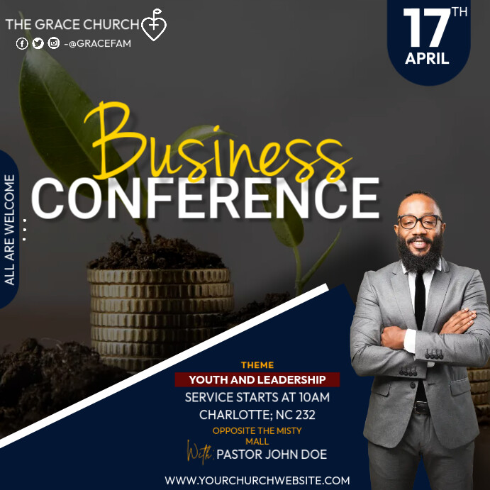 Business conference Template | PosterMyWall