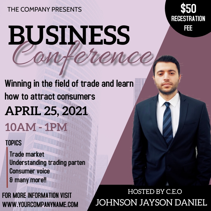 Business conference Template | PosterMyWall