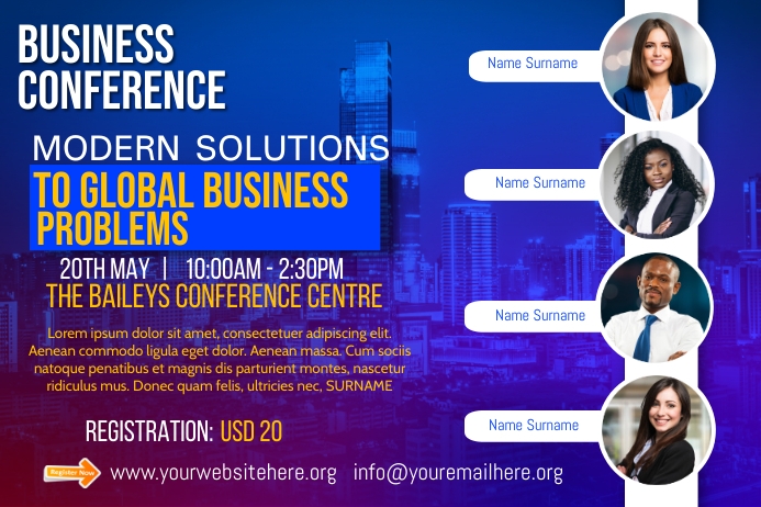 business conference Template | PosterMyWall